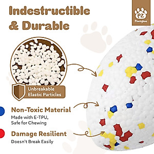 Pawzyboo Indestructible Dog Ball, Durable Dog Balls Aggressive Chewers to Fetch, Football Toy for Dogs, Tough Large Dog Balls, Dog Chew Balls, Virtually Indestructible Floating