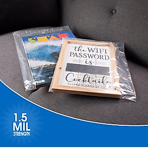 Spartan Industrial - 14" X 20" (500 Count) Self Seal Clear Poly Bags with Suffocation Warning for Packaging, Clothes - Permanent Adhesive