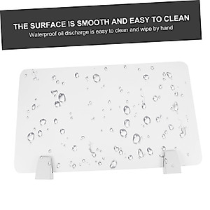 NUOBESTY 1pc Desktop Divider Office Desk dividers Desk Shield Shelf Desk Privacy dividers Desk Privacy Panel Sneeze Guard Office Partitions Clapboard Acrylic Student Counter Plastic White