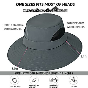 Mens Sun Hat for Men and Women Fishing Hat Wide Brim Safari Hat Waterproof Bucket Hats UV Protection Boonie Hat for Hiking Beach Garden