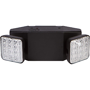 Morris Products Square Head Micro LED Emergency Light – White, High Output, Remote Capable,76 Lumens, Mounting Plate, (73426)
