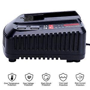 Kotoate 20V Battery Charger Replacement for Craftsman V20 Battery Charger CMCB104 Compatible with Craftsman V20 20-Volt Max Lithium Ion Battery CMCB202 CMCB204 CMCB201 CMCB205 CMCB102, with 2 USB Port