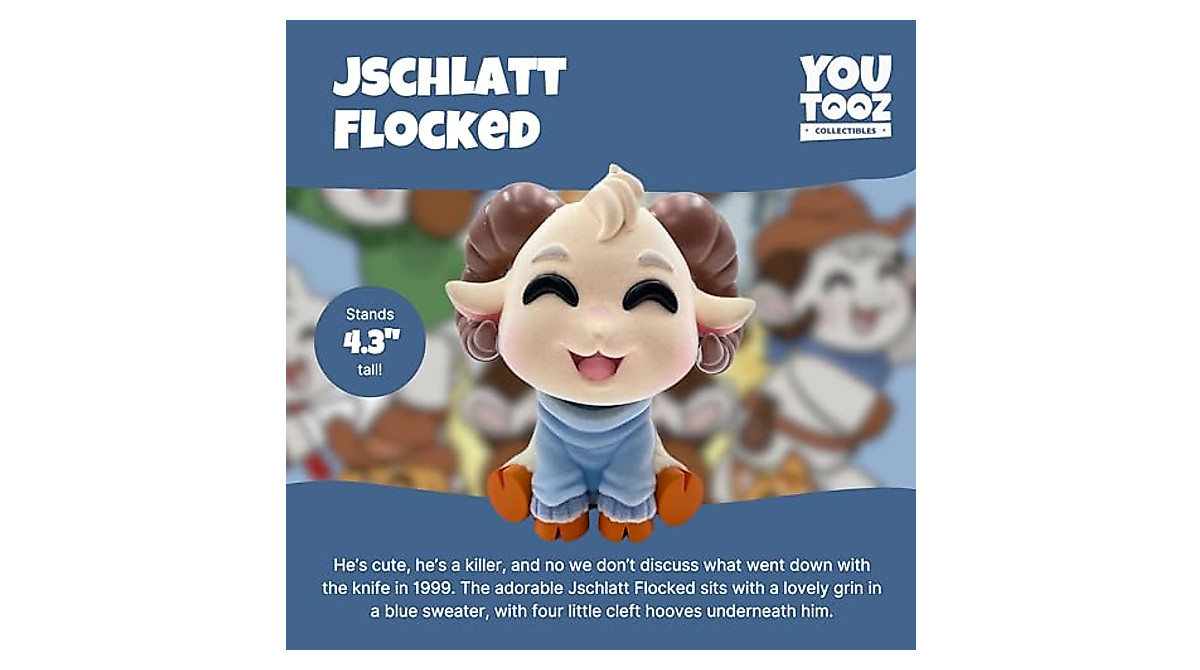 Youtooz Jschlatt Flocked Collectible Figure - Unique Youtuber Gift
