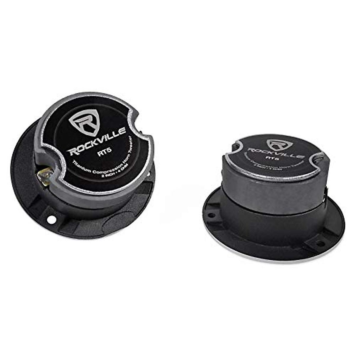 Rockville Pair X6.5C Competition 6.5" 1000W Component Speakers/Titanium Tweeters, black,silver