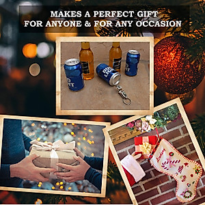 Sturdy Metal Beer Shotgun tool bottle opener keychain - beer bong shotgunning tool - includes sturdy plastic shotgun tool - great for parties, party favors, gift, drinking accessories