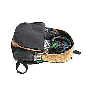 Fashion Unisex Canvas Rucksack Vintage Computer Laptop Backpack School Travel Shoulder Backpack Bag (Wolf with Rose) CPB-60