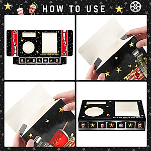 Nosiny Movie Night Snack Trays Movie Night Supplies Movie Theater Snack Boxes Disposable Paper Snack Holder Cardboard Holder for Kids Birthday Cinema Party Favors(20 Pcs, Movie Night)