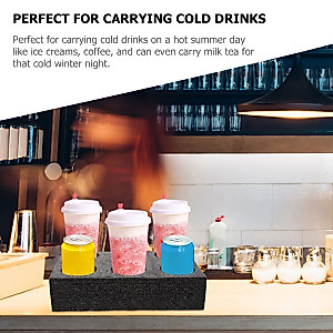 2pcs Milk Tea Drink Cup Holder Sodas Drinks Drink Packaging Tray Coffee Cup Carrier Take Out Cup Holder Disposable Drinkware Coffee Cup Tray Commercial Tea Milk Pearl re-usable