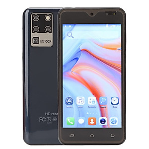 ciciglow 5in Unlocked Phone, 2GB RAM 16GB ROM Cheap Smart Phone, 1920x1080P HD Display, 5MP+8MP Camera, 4800mAh, Face ID, WiFi, BT, FM(Black)