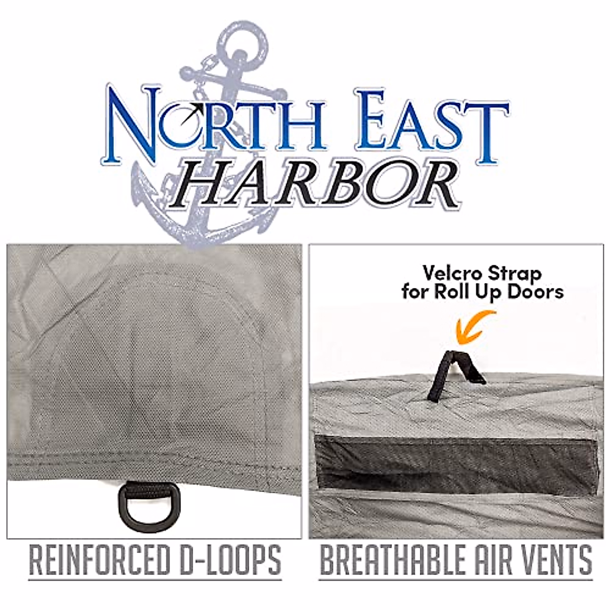 North East Harbor Waterproof Superior Class-B RV Motorhome Cover Fits Length 18'-20' Class B Camper Van/Conversion Vans Zippered Panels Heavy Duty 4 Layer Fabric - 20ft L x 7ft W x 8ft H, gray (CB710)