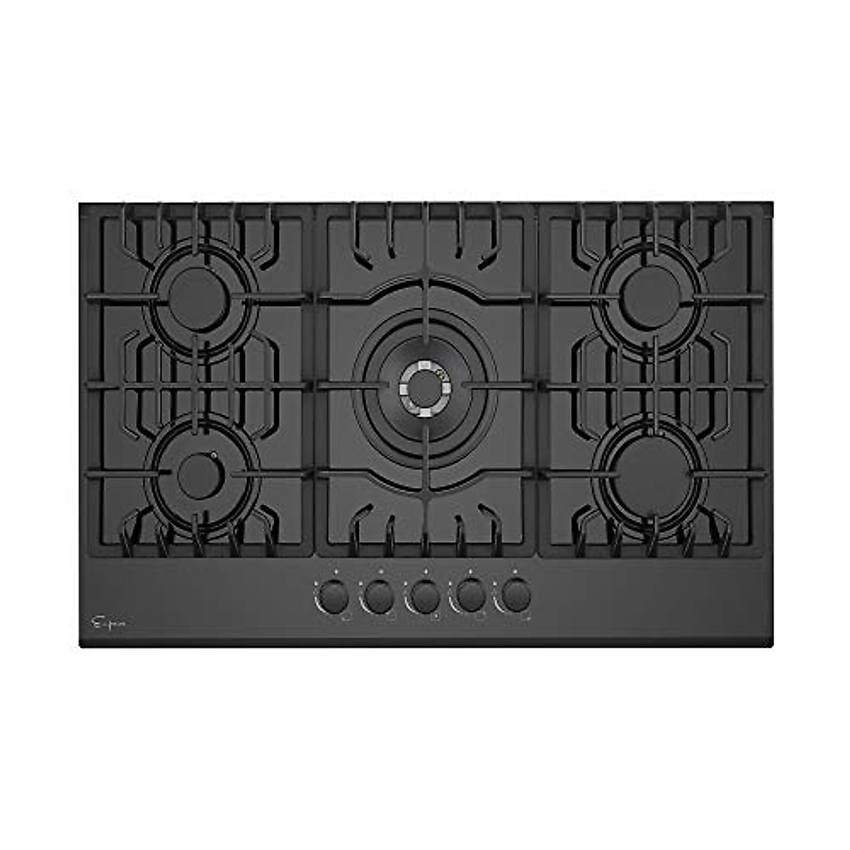 Empava 30 in. Gas Stove Cooktop 5 Italy Sabaf Sealed Burners NG/LPG Convertible in Black Tempered Glass, 30 Inch