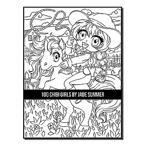 100 Chibi Girls: An Adult Coloring Book Collection with Cute Girls, Fantasy, Horror, Christmas, and More!