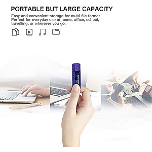 Micro Center SuperSpeed 5 Pack 64GB USB 3.0 Flash Drive Gum Size Memory Stick Thumb Drive Data Storage Jump Drive (64G 5-Pack)