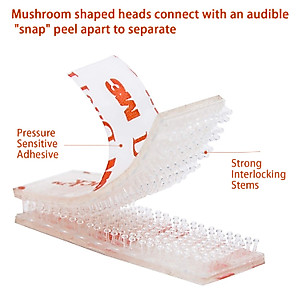 EZ Pass/IPass/IZoom Toll Tag Mounting Kit - 8 Pcs (4 Sets) Reclosable Fastener Dual Lock Tape Strips