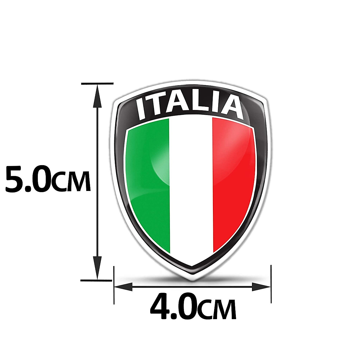 Biomar Labs 2 x 3D Domed Silicone Stickers Decals Car Motorcycle National Italy Italian Flag F 148