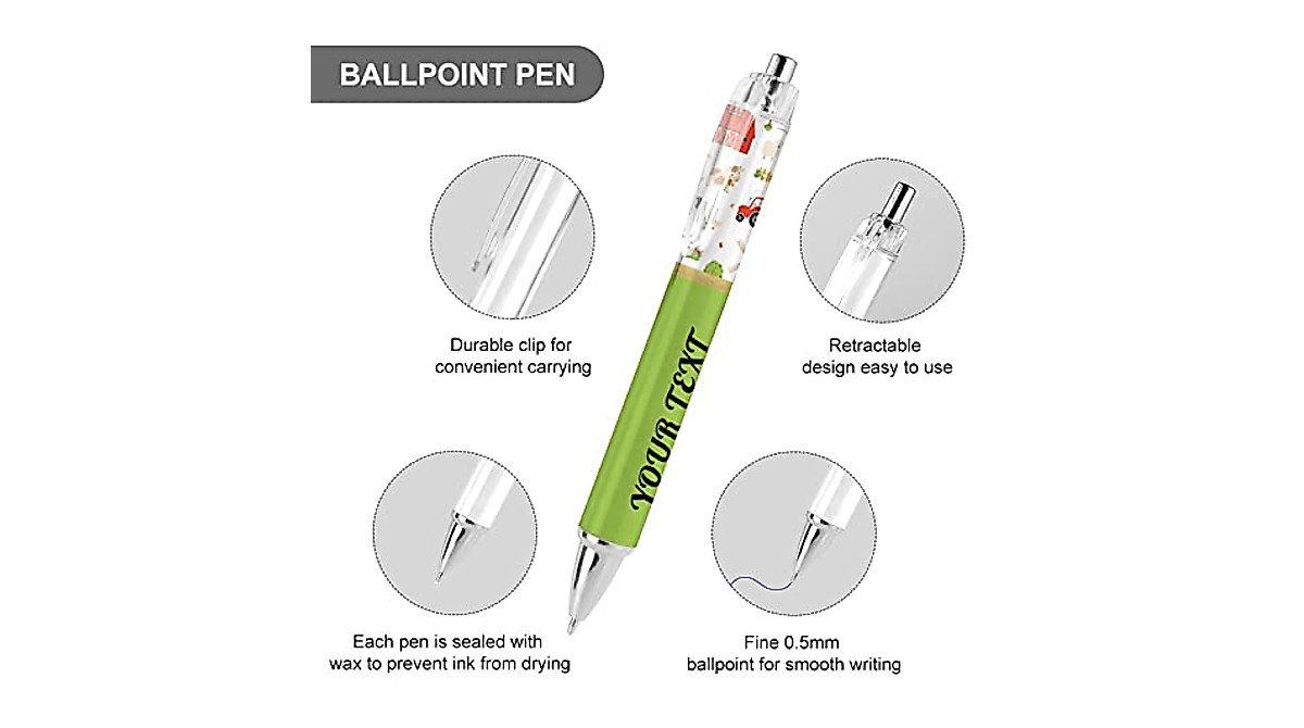 Personalized Custom Farm Animal Pens with Stylus - Unique Gift Idea