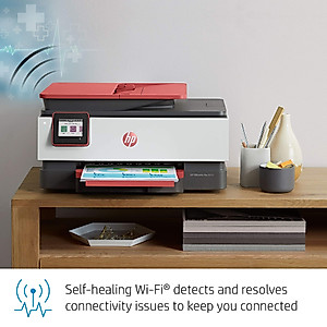HP OfficeJet Pro 8035 All-in-One Wireless Printer - Includes 8 Months of Ink, HP Instant Ink, Works with Alexa - Coral (4KJ65A)
