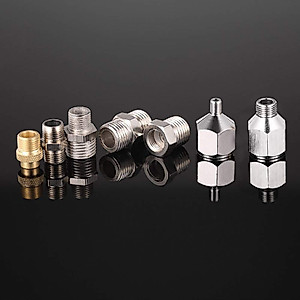 Professional 7pcs Airbrush Adaptor Kit Fitting Connector Set for Air Compressor & Airbrush Hose