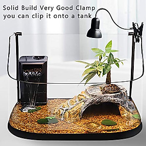 Reptile Heat Lamp, UVA UVB Reptile Light Basking Spot Lamp, Turtle Aquarium Tank Heating Lamps Holder & Switch Fixture for Aquatic Turtles Tortoise Snake Lizards Terrarium Amphibian with 3 Heat Bulbs