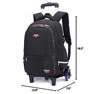 Mfikaryi Solid Color Elemetary Rolling Backpack,Camo Prints Kids Wheeled School BookBag,Backpack with wheels for boys