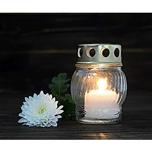 Votive Candles Wedding Dinner, Holiday Home Decoration Unscented 10 Hour Burn - Set of 72 (Clear White) (Glass Votive Holders NOT Included)