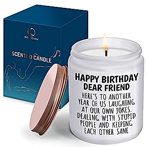 Happy Birthday Gifts for Women - Funny Gift for Best Friend Coworker Classmate Bestie Present Lavender Candle
