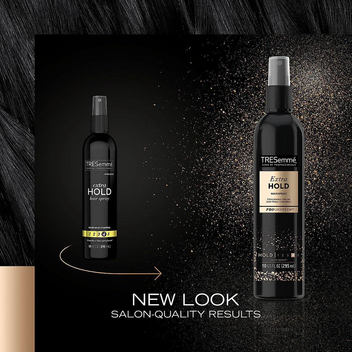 TRESemmé Tres Two Extra Hold Non-Aerosol Hairspray, 10 oz, Extra-Firm Control, Humidity Resistant, Frizz Control, Pack of 4 Pump Bottles