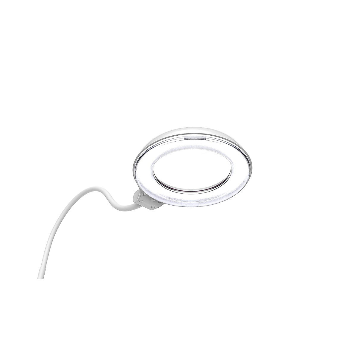 Mighty Bright The Original Rechargeable LED Floor Light and Magnifier Lamp, 59 Color-Adjustable LEDs, Warm Eye-Care Light to Bright-White Light, 5” 2X Magnifier, 5X Bifocal, Extra Bright and Dimmable