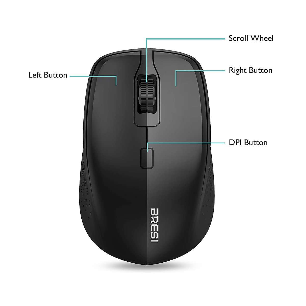 BreSii Wireless Bluetooth Mouse: Wireless Mouse for Laptop, 5PACK Bluetooth Computer Mouse Ergonomic Optical Mice Wireless Silent USB Mouse for IPAD MacBook Tablet Notebook PC Phones
