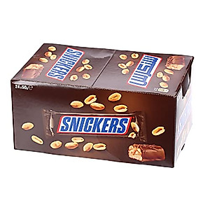 Snickers Bar with Caramel and Roasted Peanuts Chocolate Covered, 24 bars x50g (1200g)