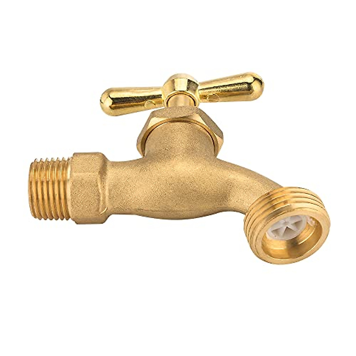 EFIELD Outdoor Garden Hose Faucet/Valve 1/2" Male NPT Inlet ×3/4" Male GHT Threaded Garden Hose Outlet/Connector