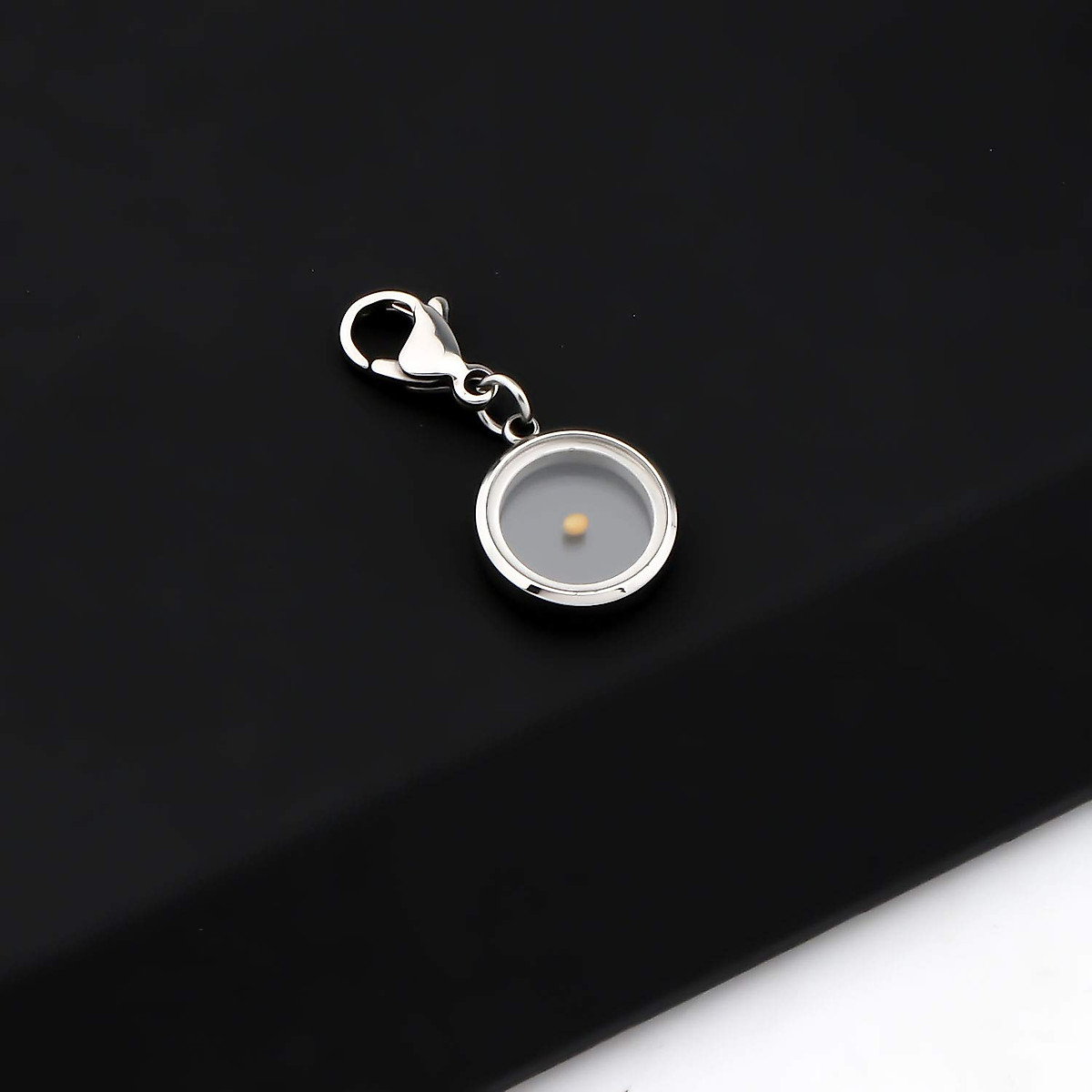 BEKECH Faith Mustard Seed Charm Zipper Pull Clip On Gift for Religious Men Women Faith Jewelry Gift Christian Gift for Faithful Men Women Graduates (silver stainless steel)