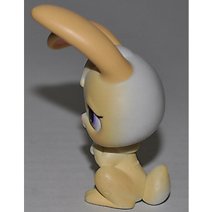 Rabbit #239 (White/Cream, purple eyes) - Littlest Pet Shop (Retired) Collector Toy - LPS Collectible Replacement Single Figure - Loose (OOP Out of Package & Print)