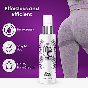 Major Curves Bum Cream - Get that Brazilian BumBum Booty Fast, Helps Lift, Tone, Tighten and Reduce Appearance of Cellulite - 2 Month Supply, Huge 6oz Bottle
