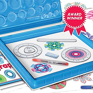 Spirograph Deluxe Set –Arts and Crafts, Kids Toys, Art Supplies, Craft Supplies, Drawing Kit, Spiral Art, Classic Gear Design Kit, Build-in Case, Pens, Design Sheet Included, Ages 8+