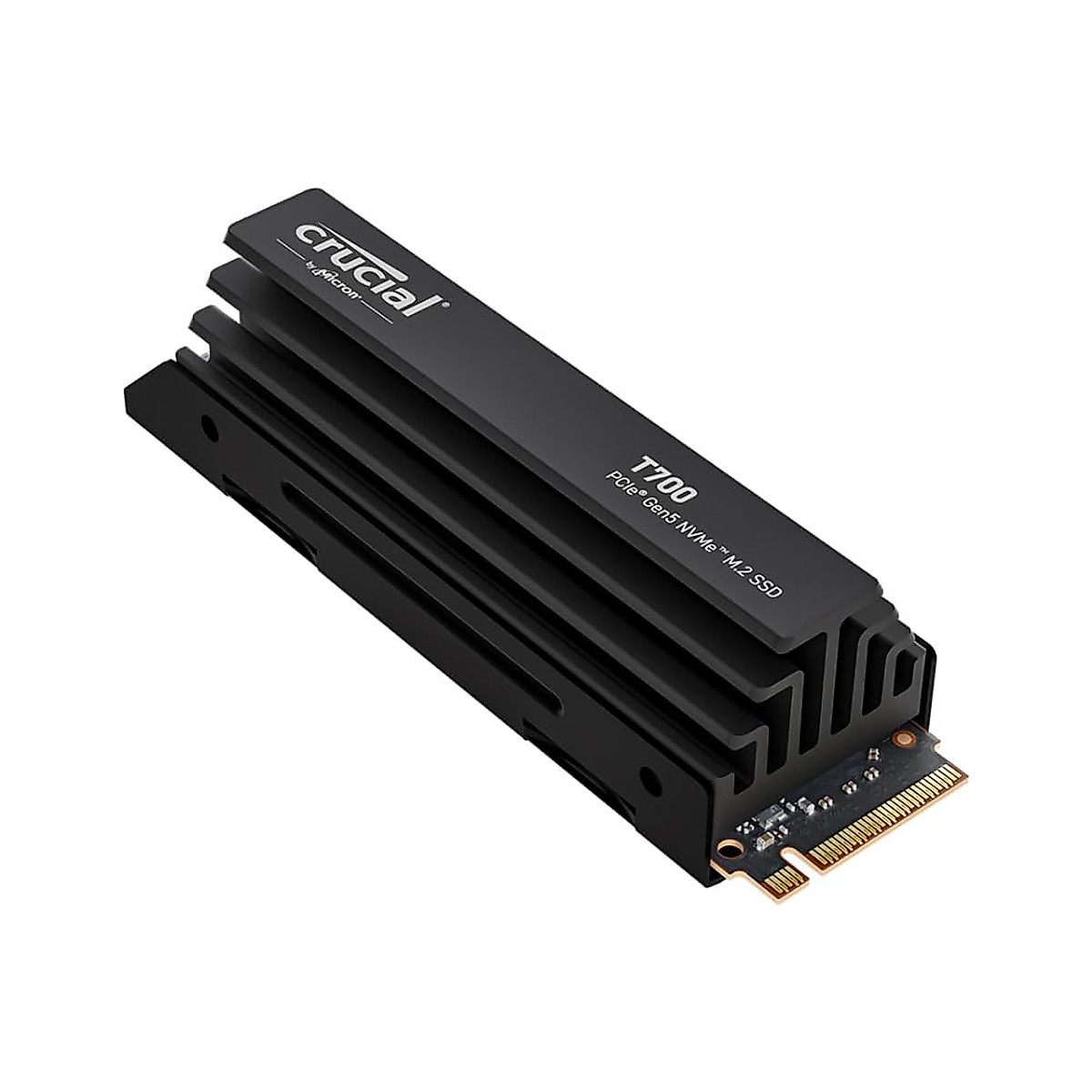 Crucial T700 1TB Gen5 NVMe M.2 SSD with Heatsink - Up to 11,700 MB/s - DirectStorage Enabled - CT1000T700SSD5 - Gaming, Photography, Video Editing & Design - Internal Solid State Drive