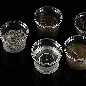 SLSON 100 Pack Gecko Food and Water Cups Gecko Ledge Cups Reptile Worm Bowl Mealworm Feed Feeder for Lizard Leopard Gecko Crested Gecko and Other Small Pets, 1 Oz