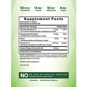 Nature's Truth Vitamin B Complex | Plus B12 | 165 Tablets | Vegetarian, Non-GMO & Gluten Free