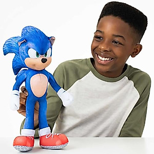 Sonic the Hedgehog Plush Sonic 2 Movie 13" Talking Sonic Plush,Blue
