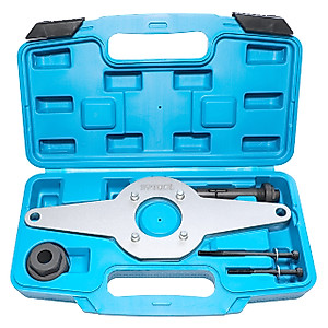 Vibration Damper Holding Tool Crankshaft Pulley Removal Shock Absorber Compatible with Audi Skoda VW 1.8 2.0 4V TFSi EA888 Vibration Damper Assembly 4 Cylinder Replace T10531