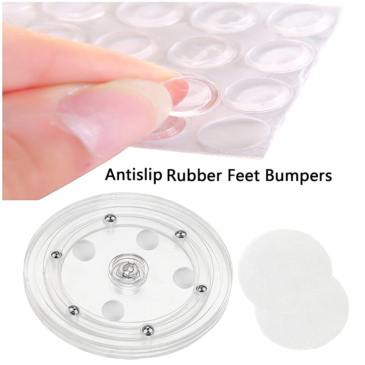 Cookie Decorating Kit Supplies Including 2 Acrylic Cookie Turntable 6 Cookie Scribe Needle 4 Silicone Mesh Mats 6 Cookie Decoration Brushes 8 Rubber Feet Bumpers (Style 1 26 PCS)