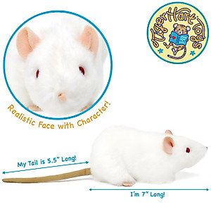 TigerHart Wylie The White Rat - 7 Inch Stuffed Animal Plush