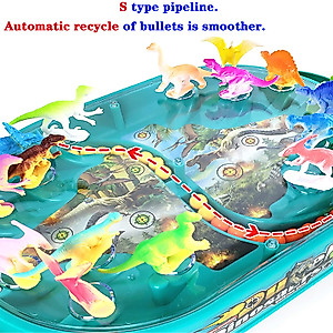 Pualsol Dino Shooting Toys.Dinosaur Game Battle Toy with Board Games and Dragon Toys for Kids - Perfect Boys Party Games and Great Fun Gifts for Childrens 4 5 6 7 8 Year Old