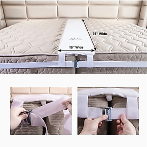 Elif Bed Bridge Connector - Twin to King Converter Kit, 25D Memory Foam Bed Gap Filler, Adjustable Mattress Connector for Bed with Extra Wide Design, Non-Slip Design (Twin)