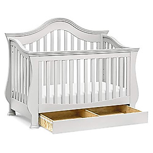 DaVinci Ashbury 4-in-1 Convertible Crib with Toddler Bed Conversion Kit in Cloud Grey, Greenguard Gold Certified