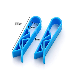 Wanton Trash Can Waste Basket Garbage Bin Clamp Garbage Rubbish Bag Clip Anti-Slip Fixation Clip Holder Blue