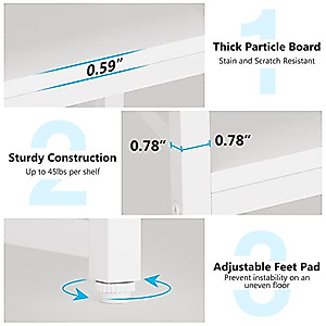TRIBESIGNS WAY TO ORIGIN 6-Tier White Bookshelf and Bookcase, 70.9-inch Tall Bookcase with 12-Shelf Open Display Shelves, Modern Industrial Book Storage Organizer for Living Room, Home Office