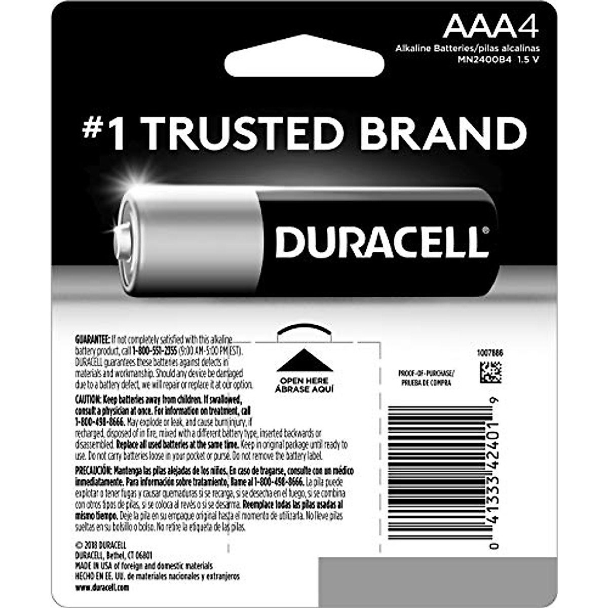 Duracell Coppertop AAA Batteries, 4-Count (Pack of 2)