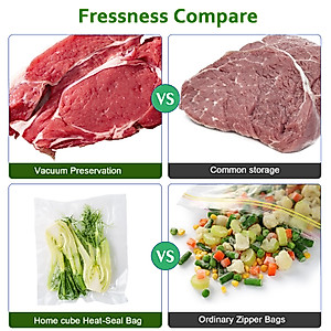 【Vacuum Sealer Bags for Food Roll】AlldGuo 6 Rolls Food Saver Bags, 8 10 11 Inch Sous Vide Food Saver Vacuum Sealer Bags Roll, BPA-Free, Commercial Grade Vacuum Sealer Bags for All Vacuum Sealers