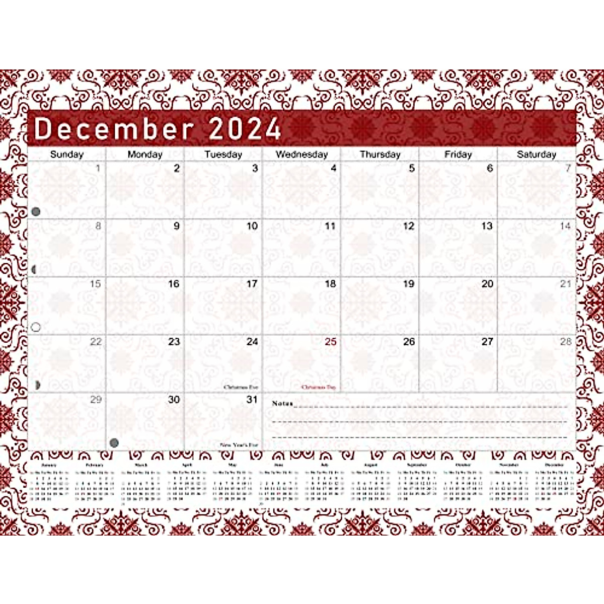 2023-2024 Calendar 16 Months Student Calendar/Planner for 3-Ring Binder, Desk, or Wall -v014